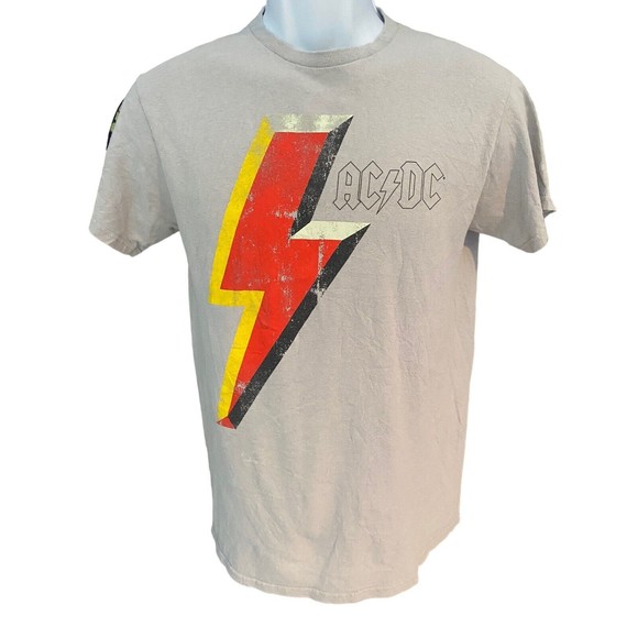 AC/DC | Shirts | Ac Dc Mens S Graphic T Shirt Logo Gray | Poshmark